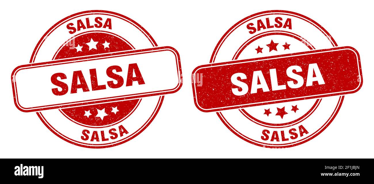 salsa stamp. salsa sign. round grunge label Stock Vector Image & Art ...