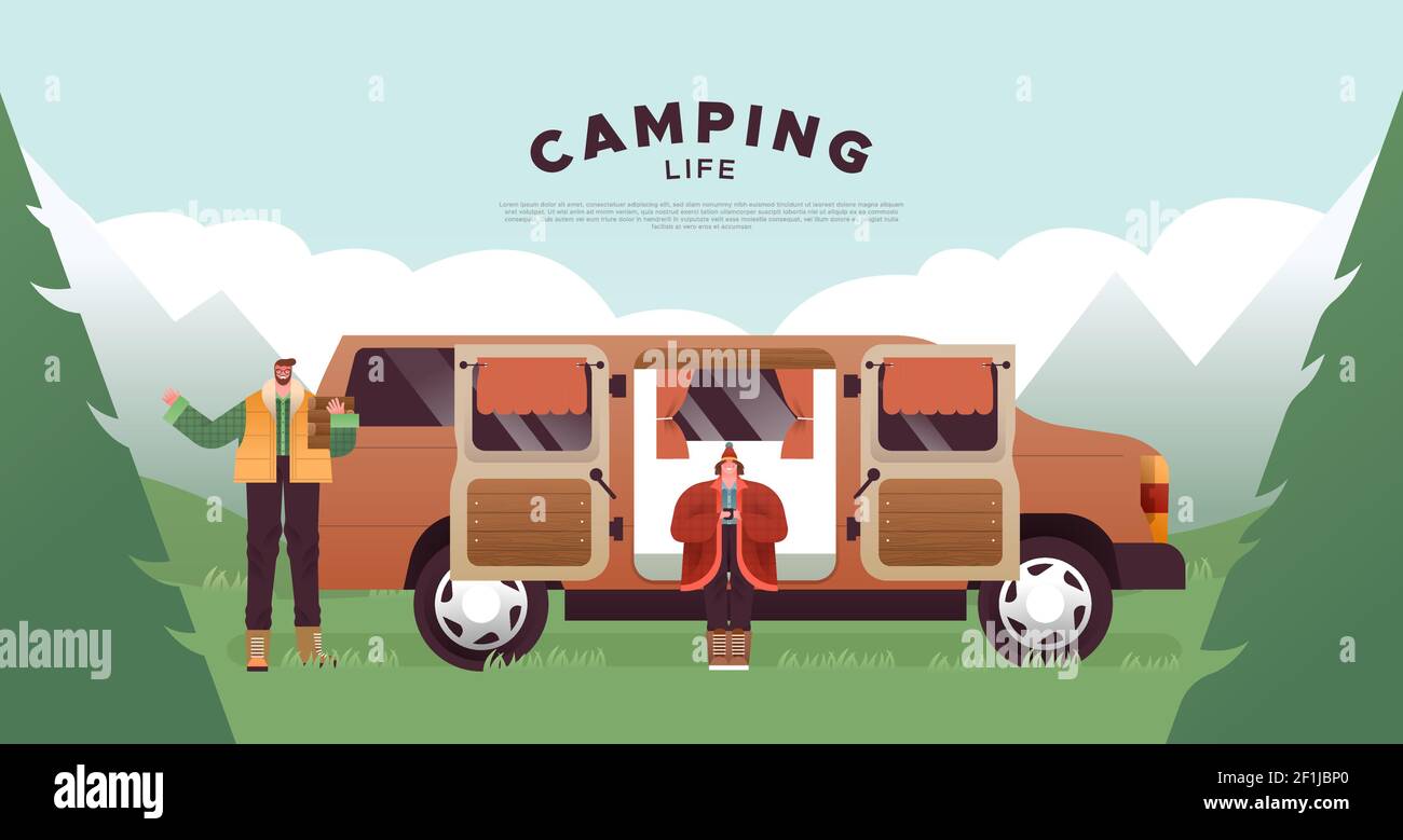 Rv Camping Cartoon