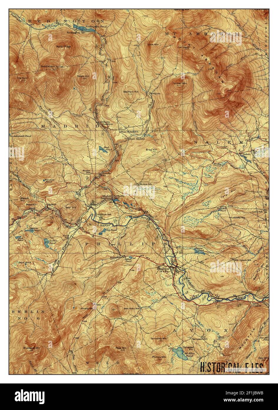 Phillips, Maine, map 1932, 1:62500, United States of America by ...