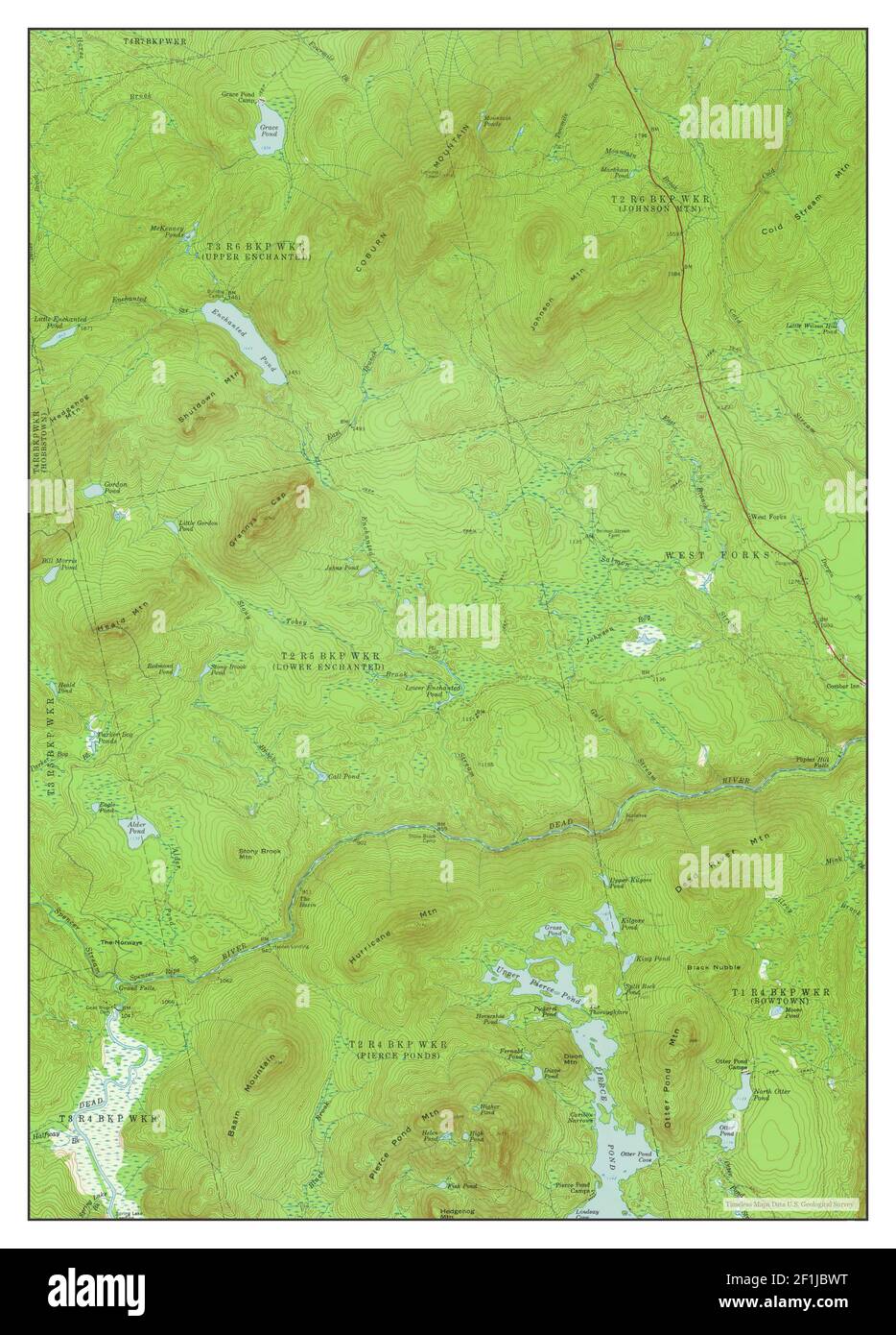 Pierce Pond, Maine, map 1958, 1:62500, United States of America by ...