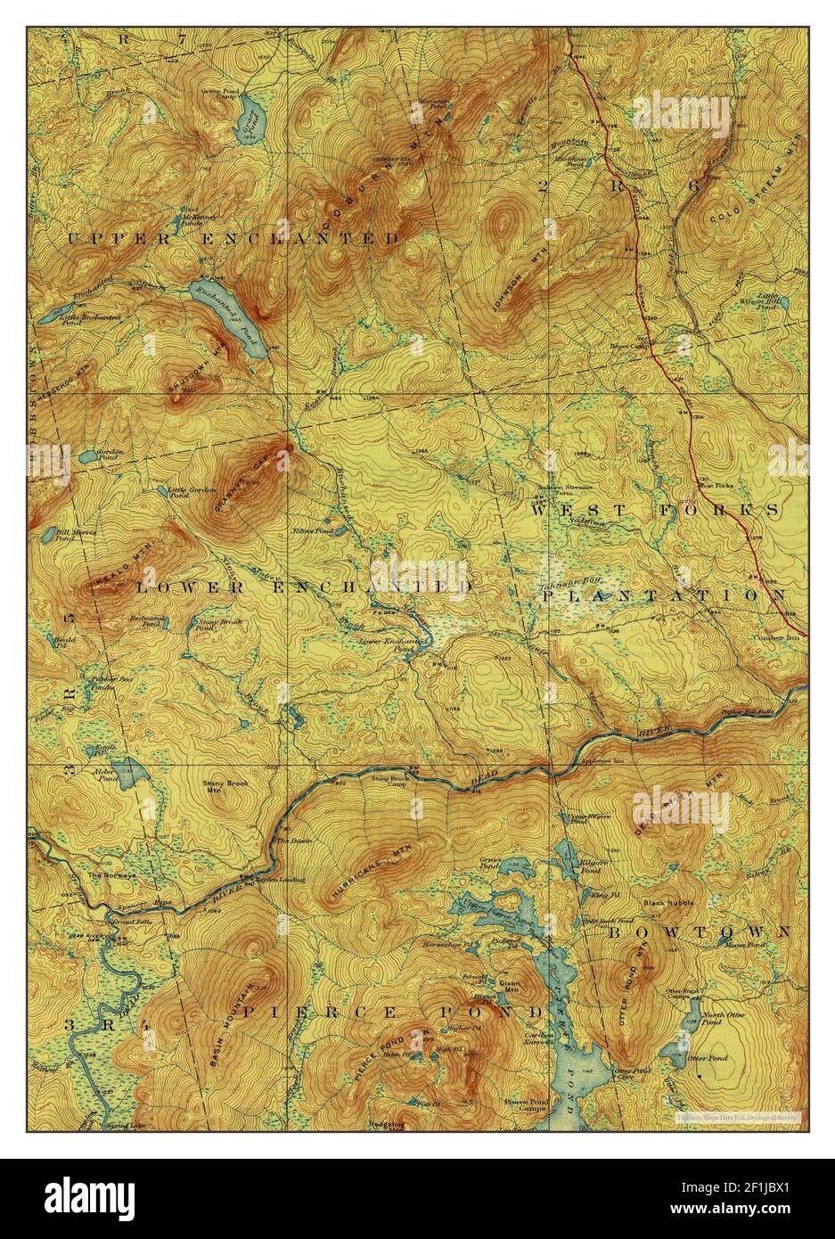 Pierce Pond, Maine, map 1927, 1:62500, United States of America by ...