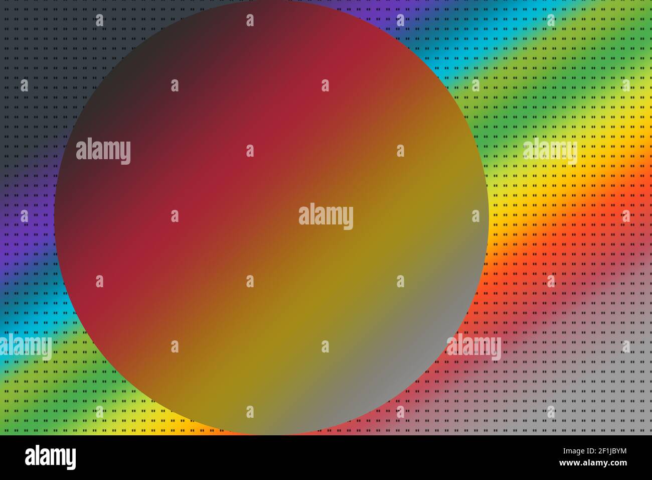 An illustration of a round gradient against a colorful dots background ...