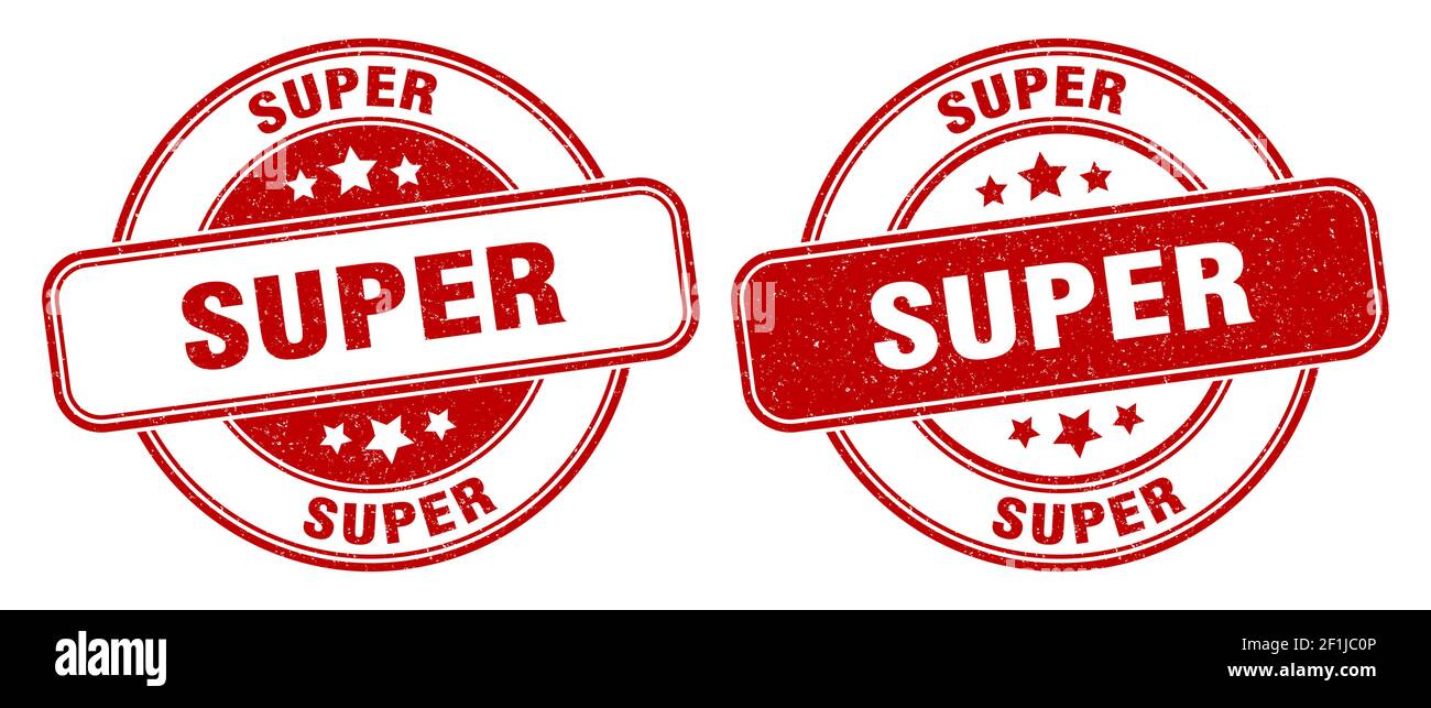 super stamp. super sign. round grunge label Stock Vector Image & Art ...