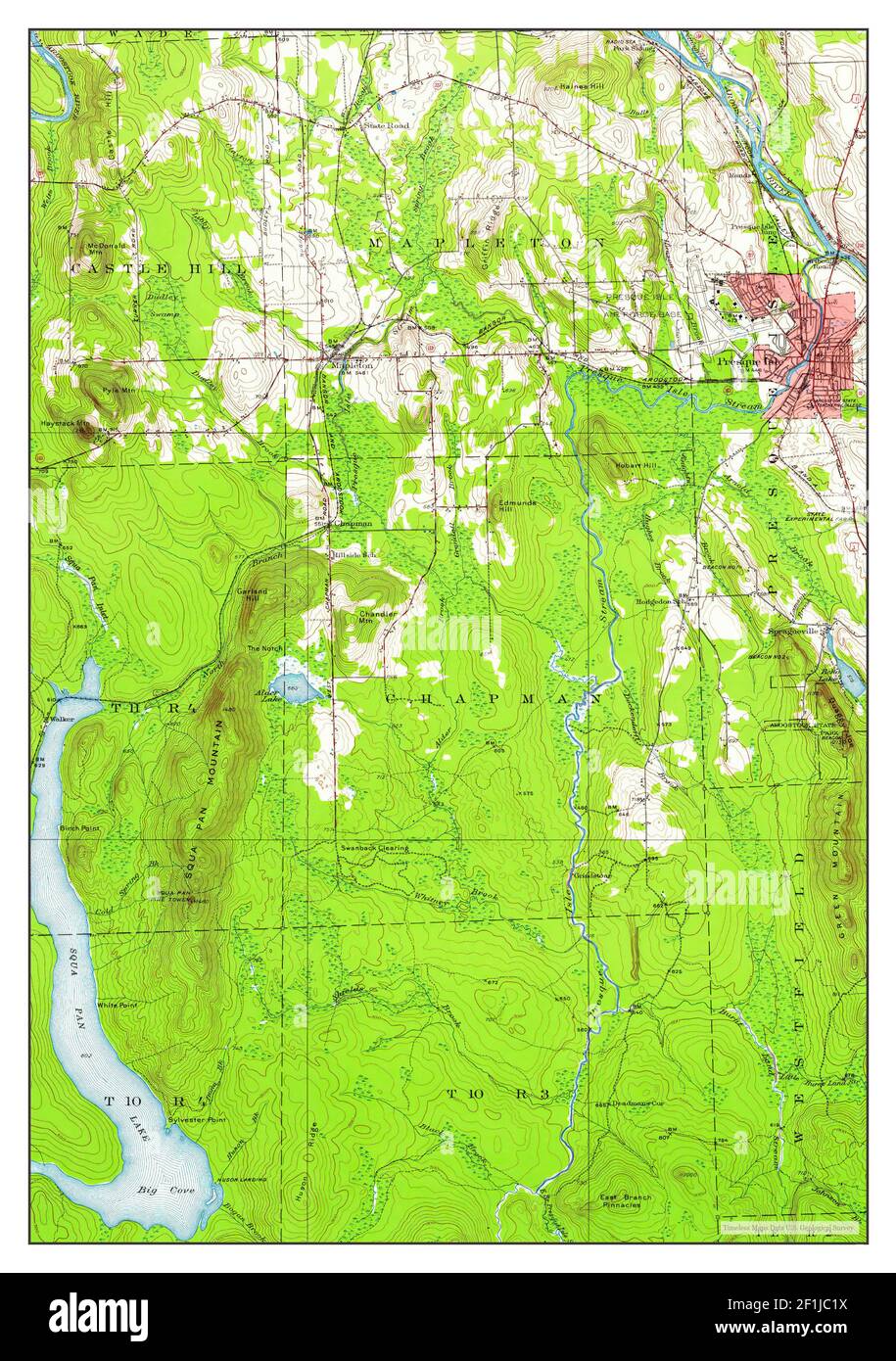 Presque isle maine map hi-res stock photography and images - Alamy