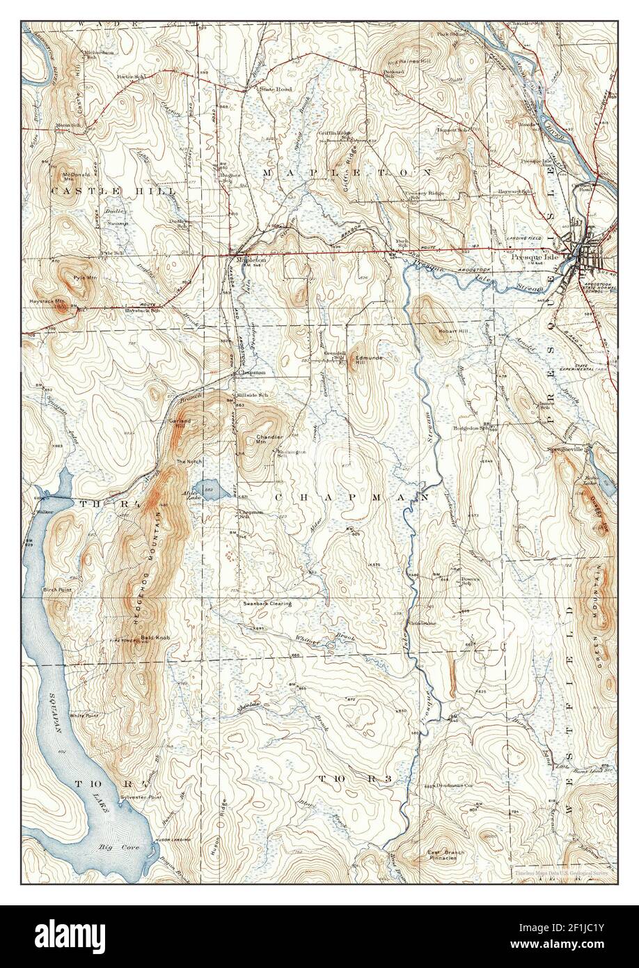 Presque isle maine map hi-res stock photography and images - Alamy