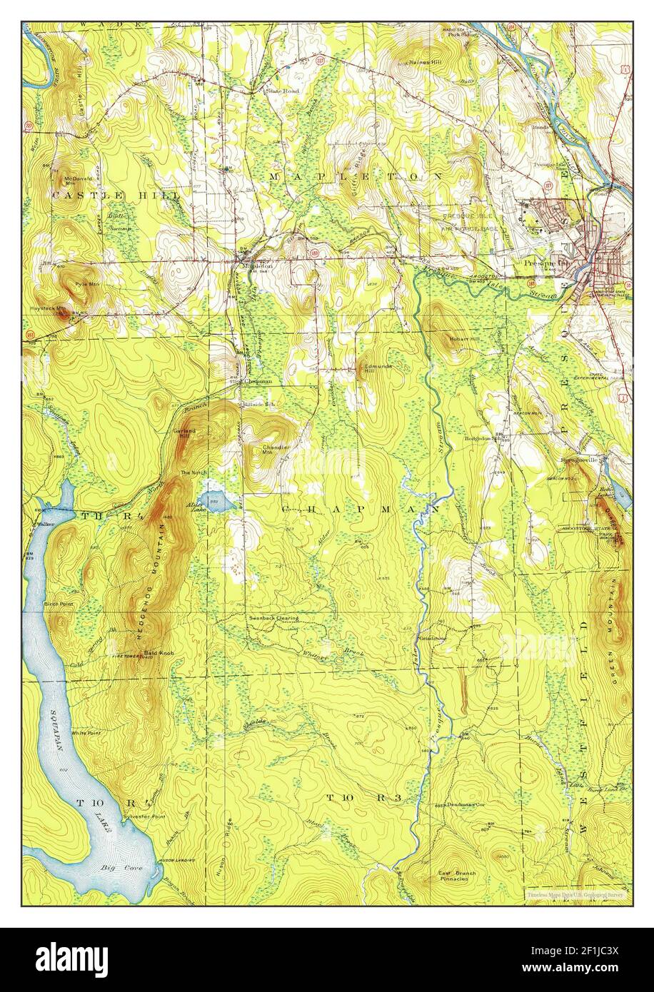 Presque isle maine map hi-res stock photography and images - Alamy