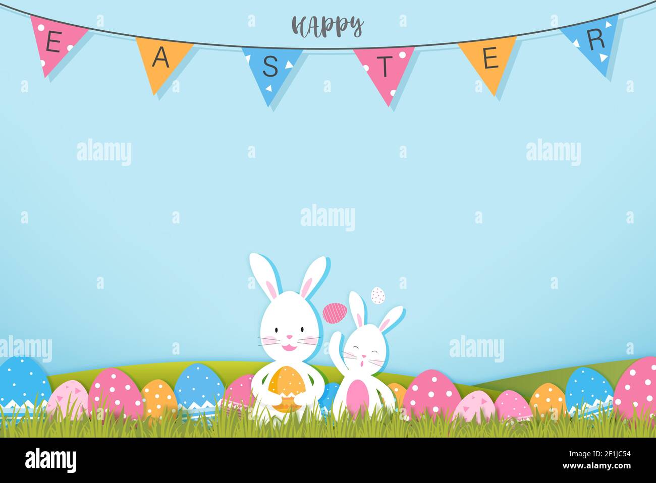 Cartoon easter bunnies hi-res stock photography and images - Alamy