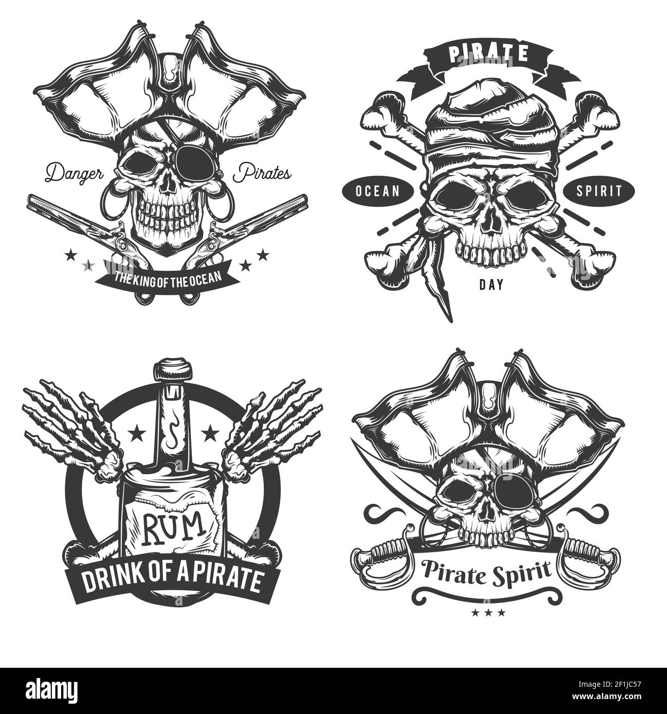 Vintage sword labels logo set hi-res stock photography and images - Alamy