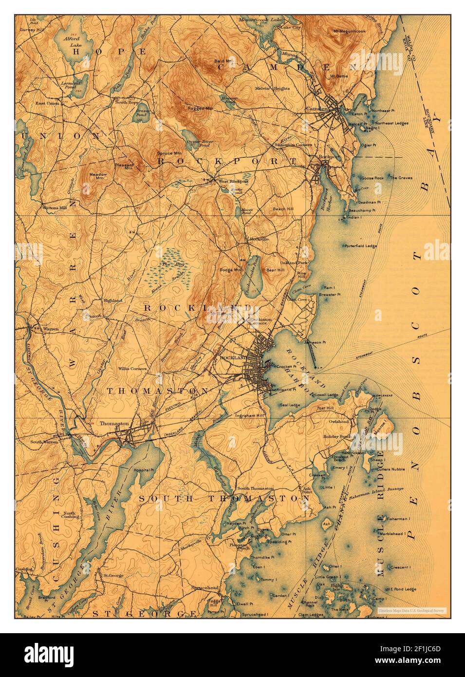 Rockland, Maine, map 1906, 1:62500, United States of America by ...