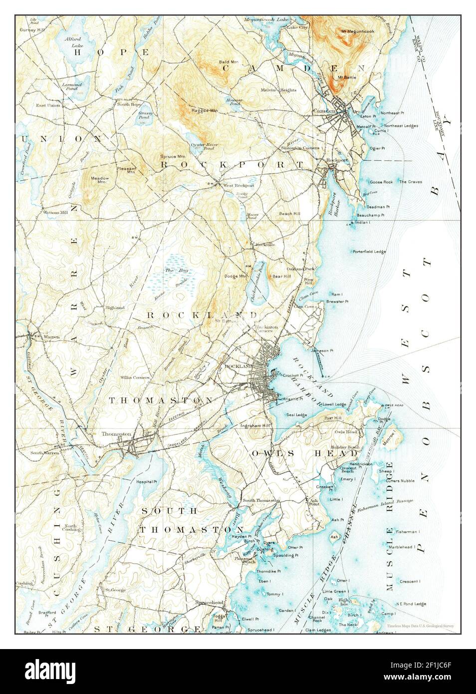 Rockland, Maine, map 1906, 1:62500, United States of America by ...