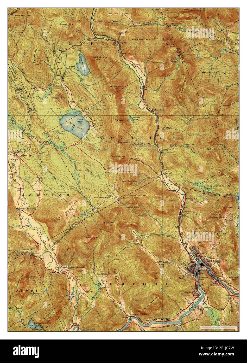 Rumford maine map hi-res stock photography and images - Alamy