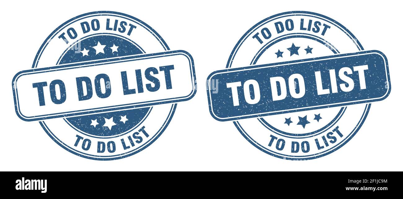 to do list stamp. to do list sign. round grunge label Stock Vector ...