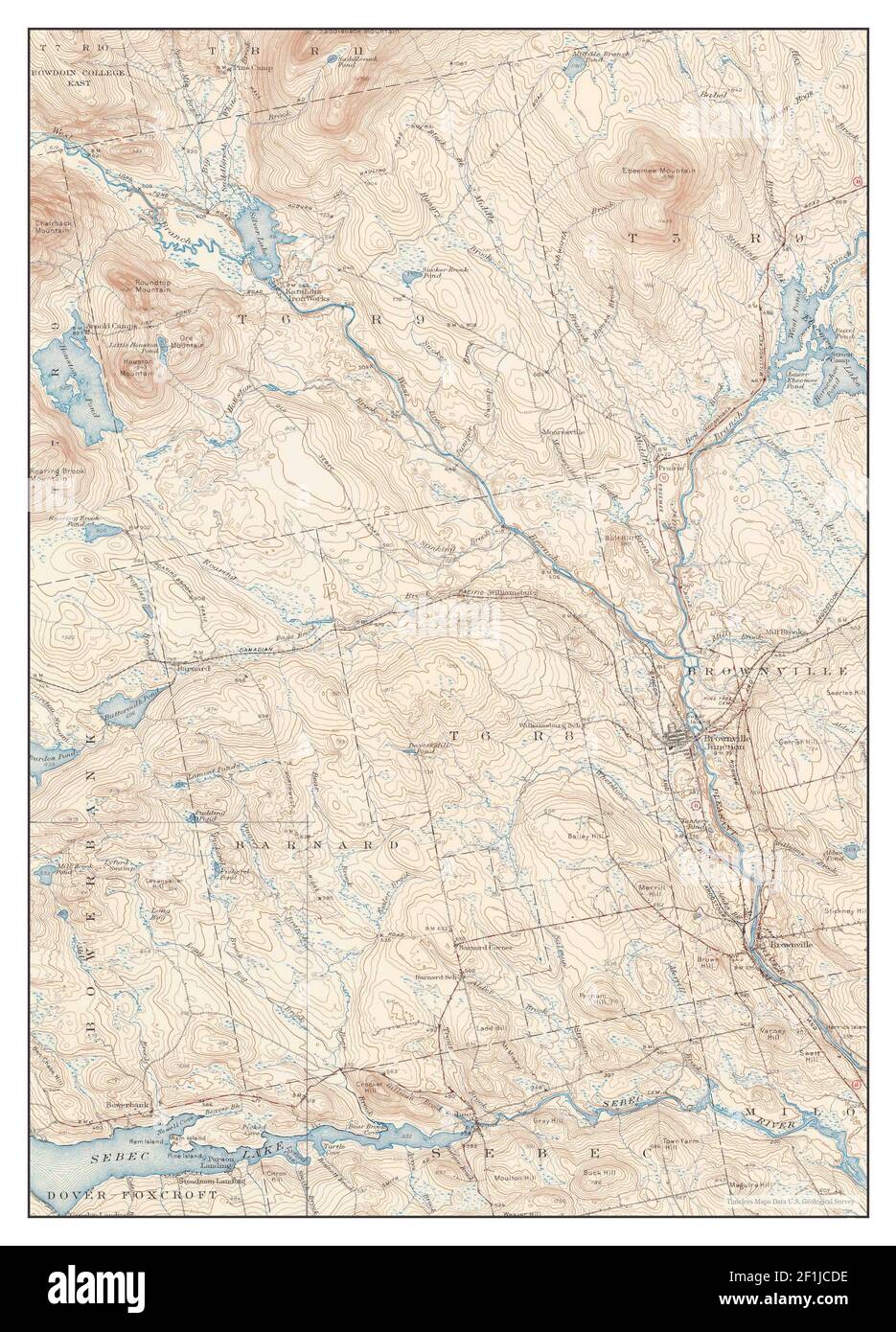 Sebec, Maine, map 1940, 1:62500, United States of America by Timeless ...