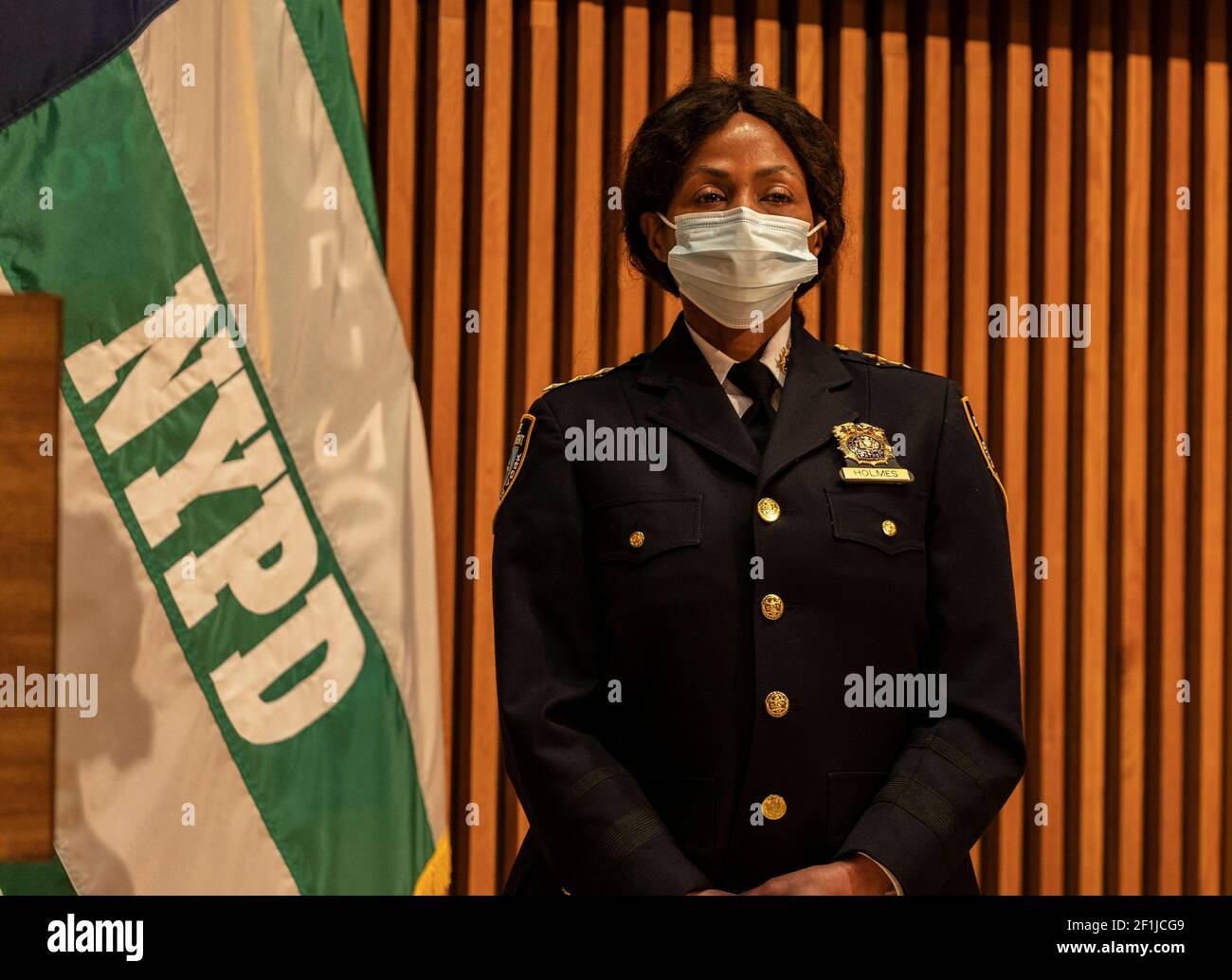 New York, NY - March 8, 2021: Chief of Patrol Juanita Holmes attends ...