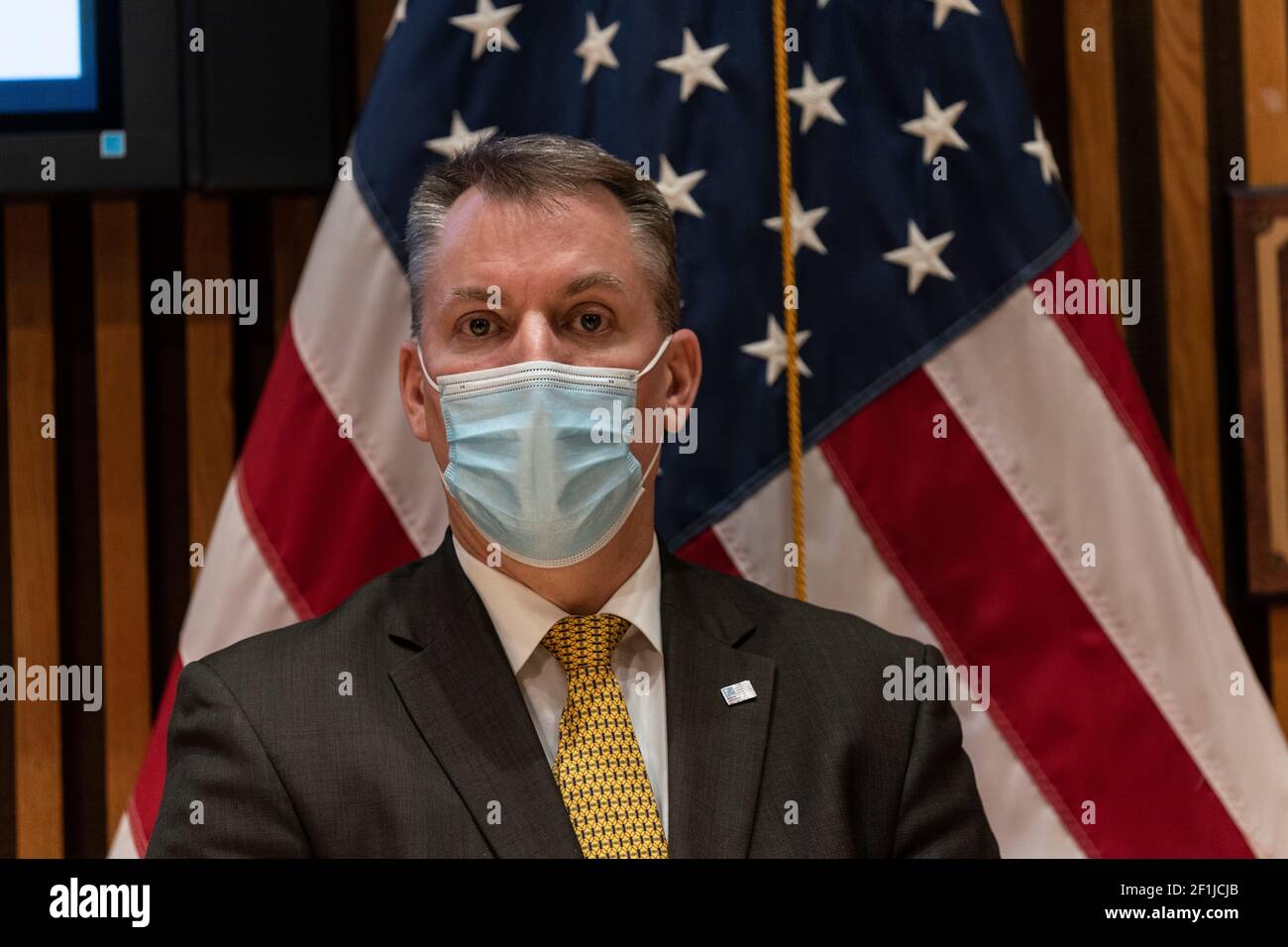 New York, NY - March 8, 2021: Police Commissioner Dermot Shea attends ...