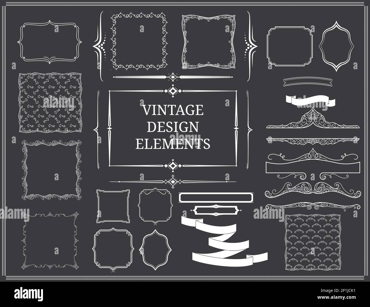 Vintage oval border with ribbon hi-res stock photography and images - Alamy