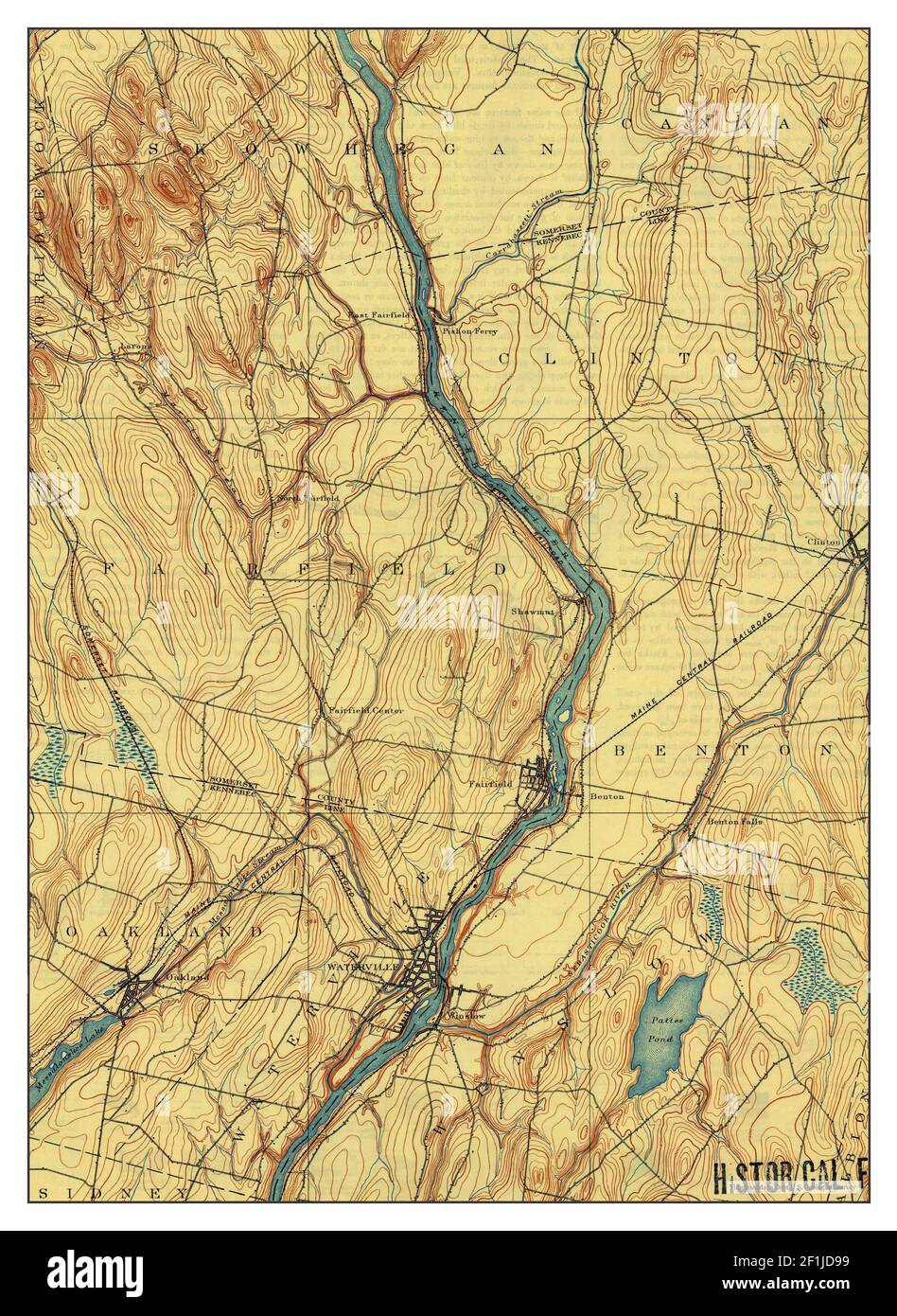 Waterville, Maine, map 1892, 1:62500, United States of America by ...