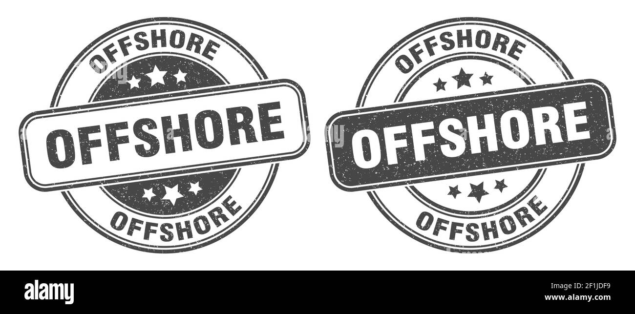 offshore stamp. offshore sign. round grunge label Stock Vector Image ...