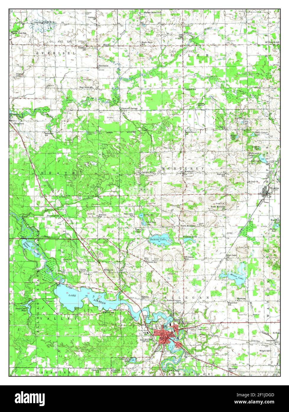 Allegan, Michigan, map 1958, 1:62500, United States of America by ...