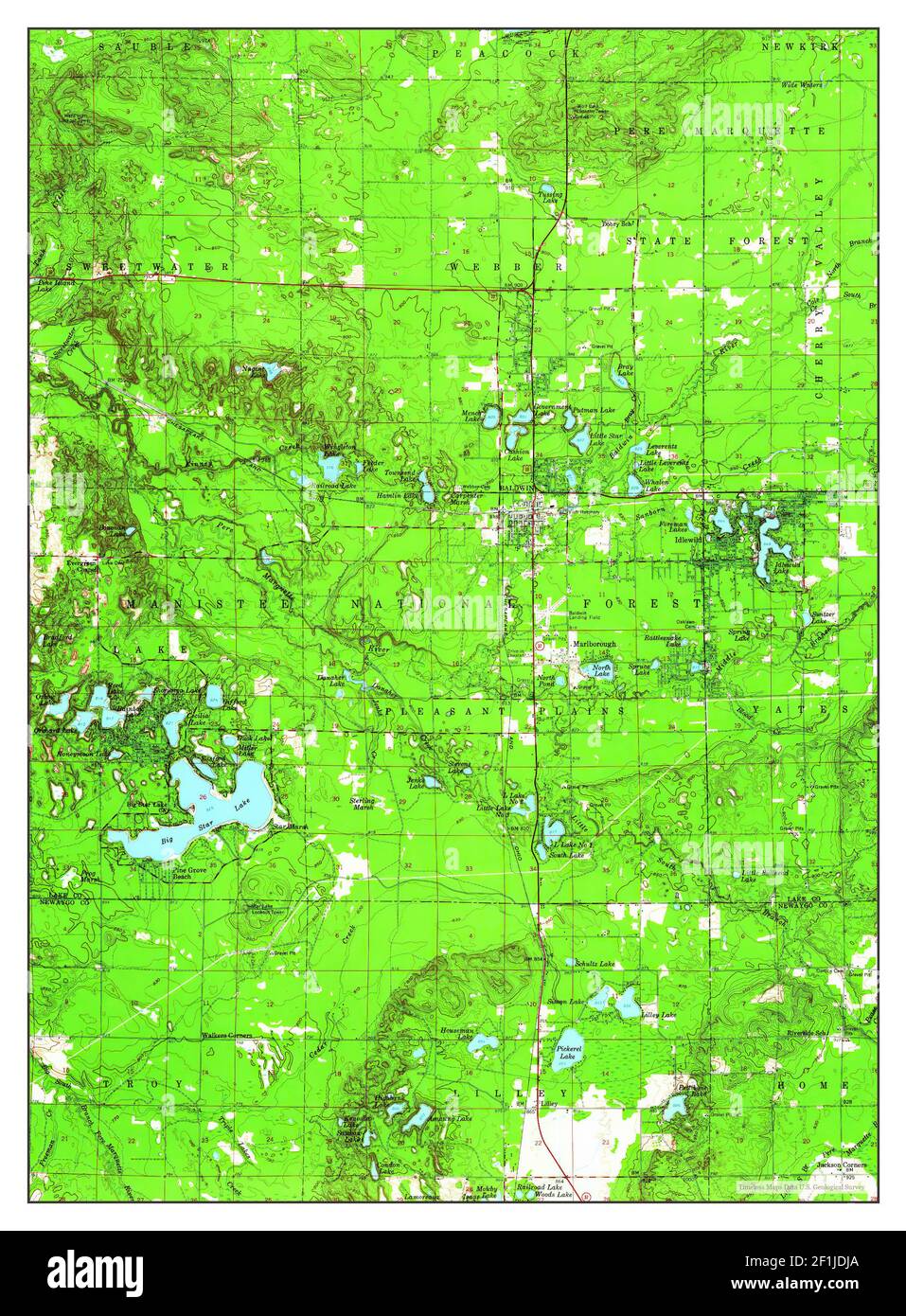 Baldwin michigan map Cut Out Stock Images & Pictures - Alamy