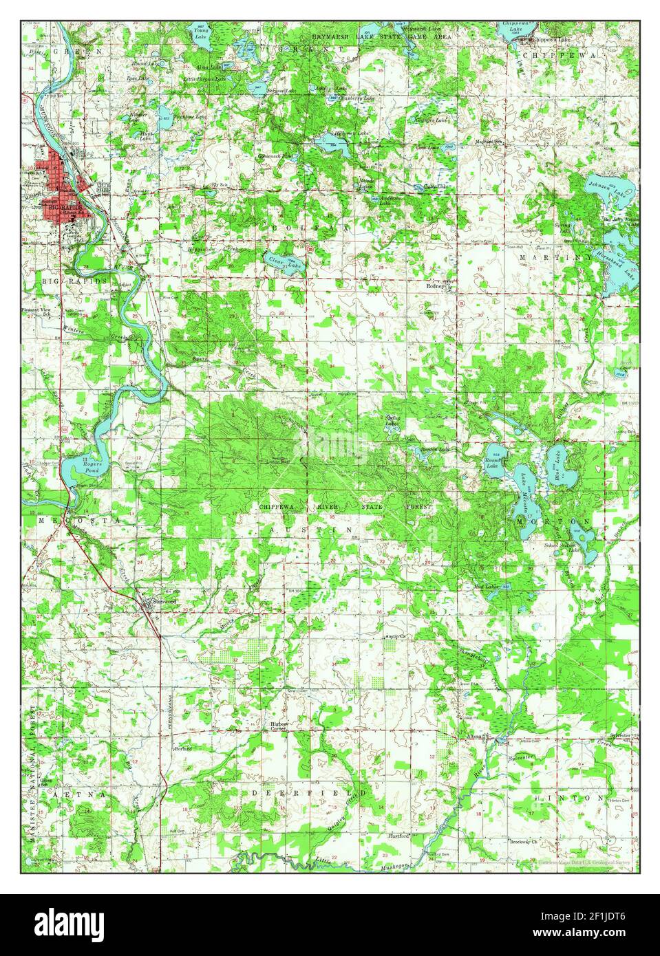 Big rapids michigan map Cut Out Stock Images & Pictures - Alamy