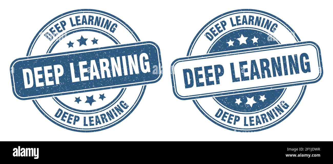 deep learning stamp. deep learning sign. round grunge label Stock ...
