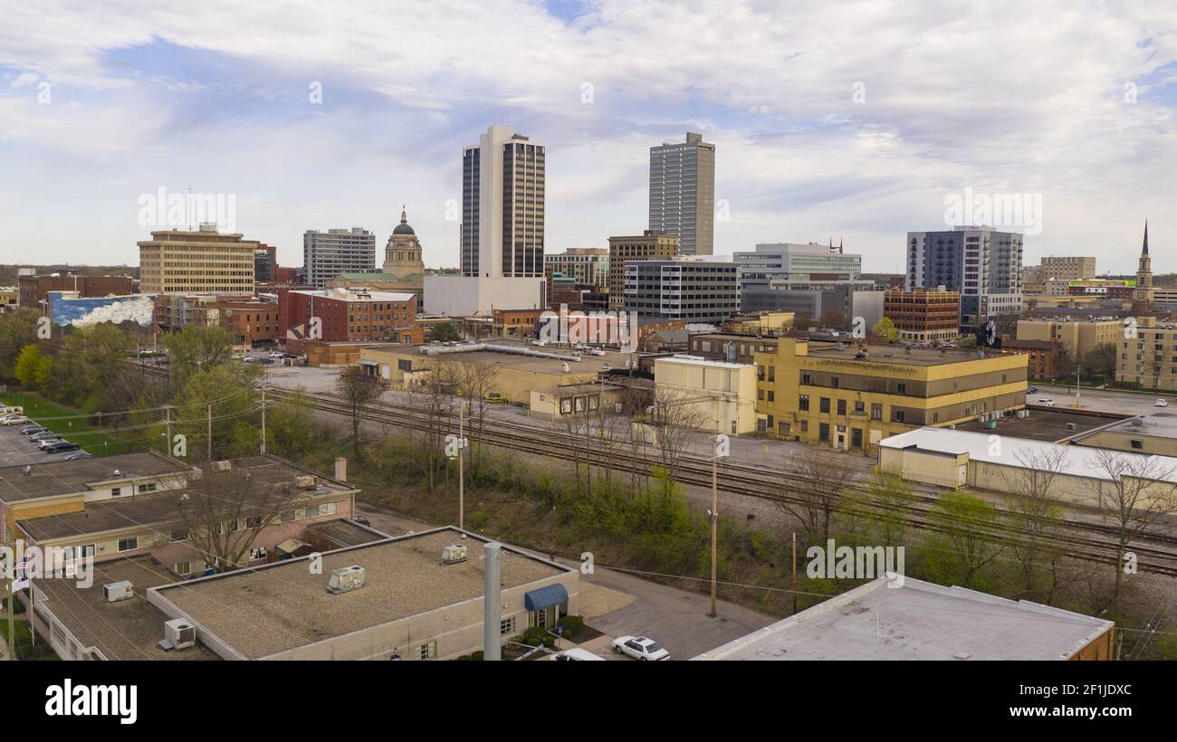 Late Afternoon Light Filtered By Clouds in the Downtown City Center of ...