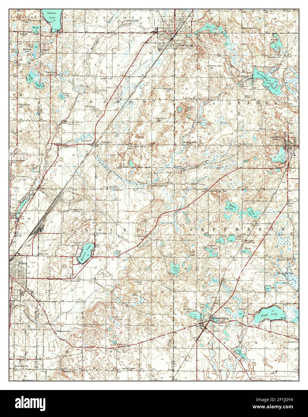 Cassopolis michigan map Cut Out Stock Images & Pictures - Alamy