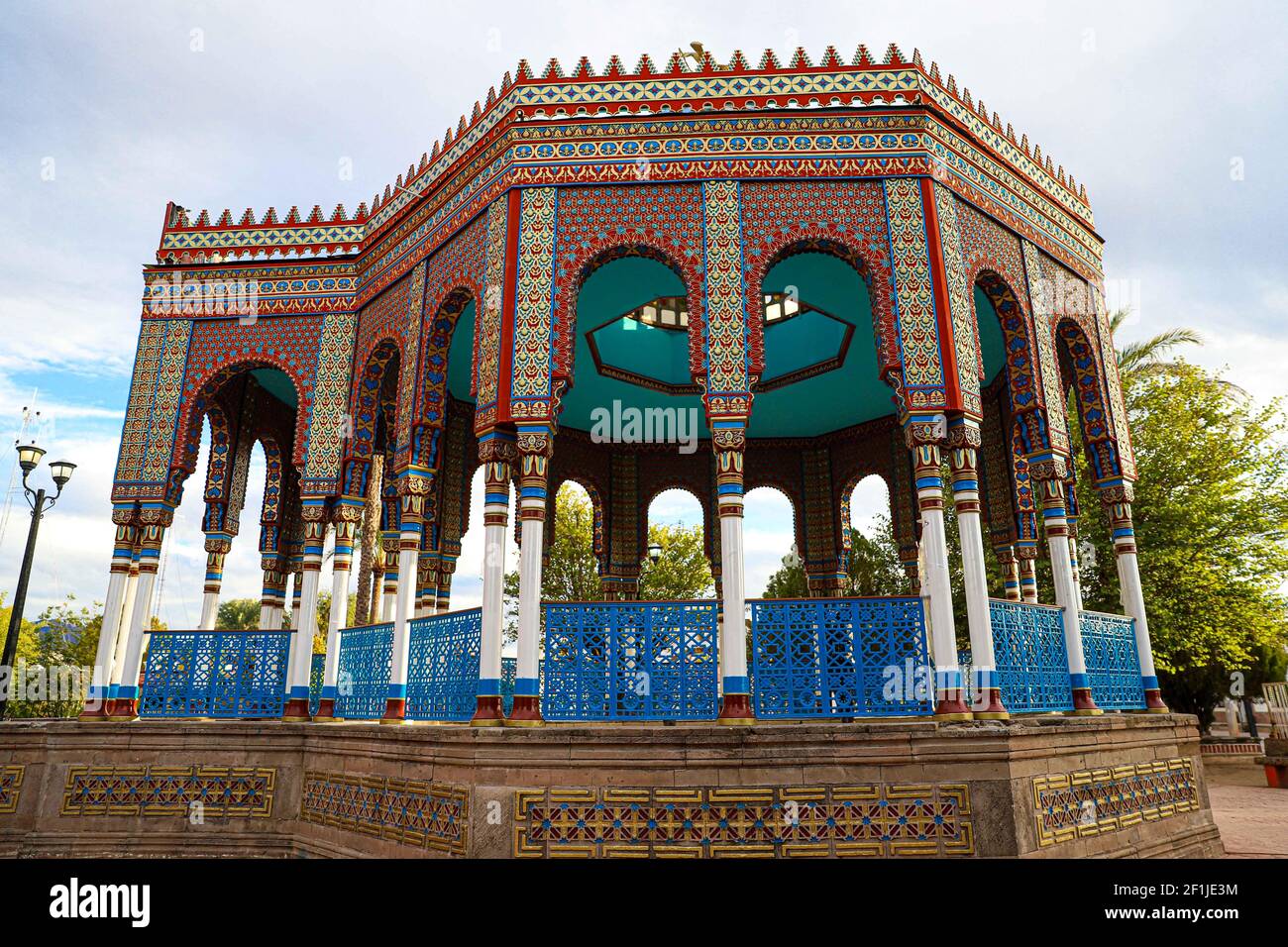 Kiosco Morisco in Arivechi, Sonora, Mexico. Replica of the Moorish ...