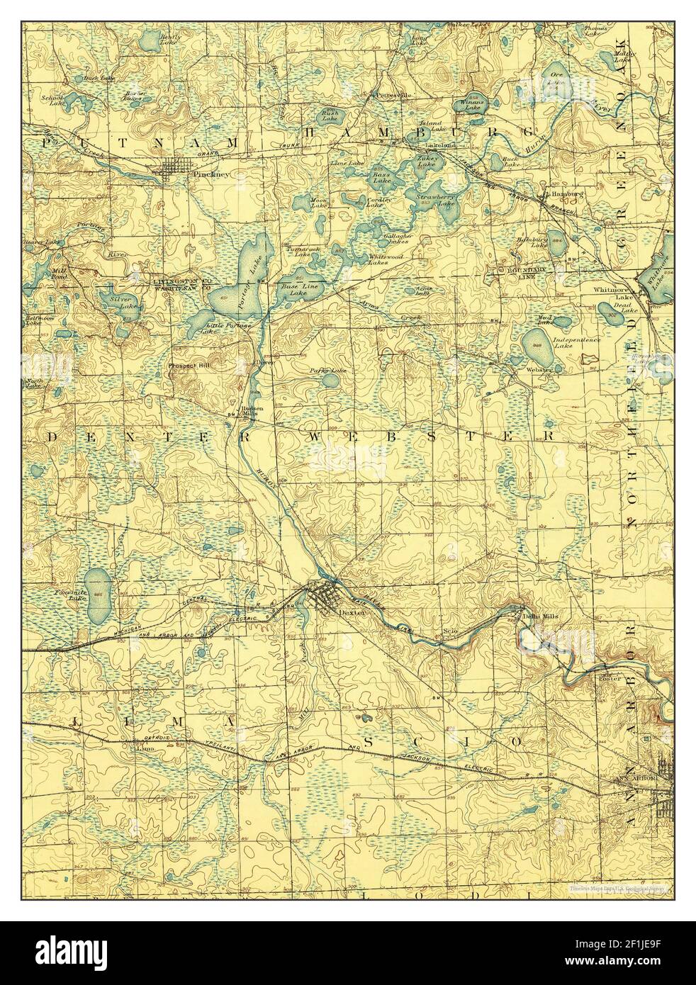 Dexter, Michigan, map 1906, 1:62500, United States of America by ...