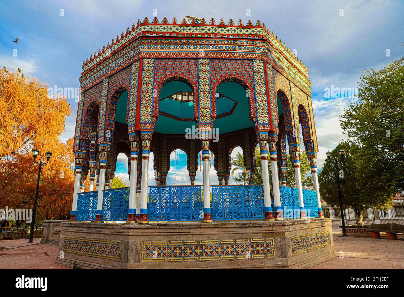 Kiosco Morisco in Arivechi, Sonora, Mexico. Replica of the Moorish ...