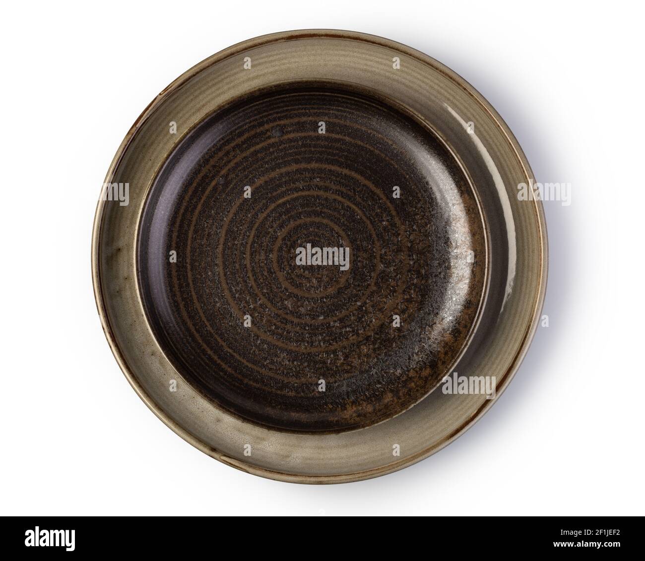 Empty ceramic round plate Stock Photo - Alamy