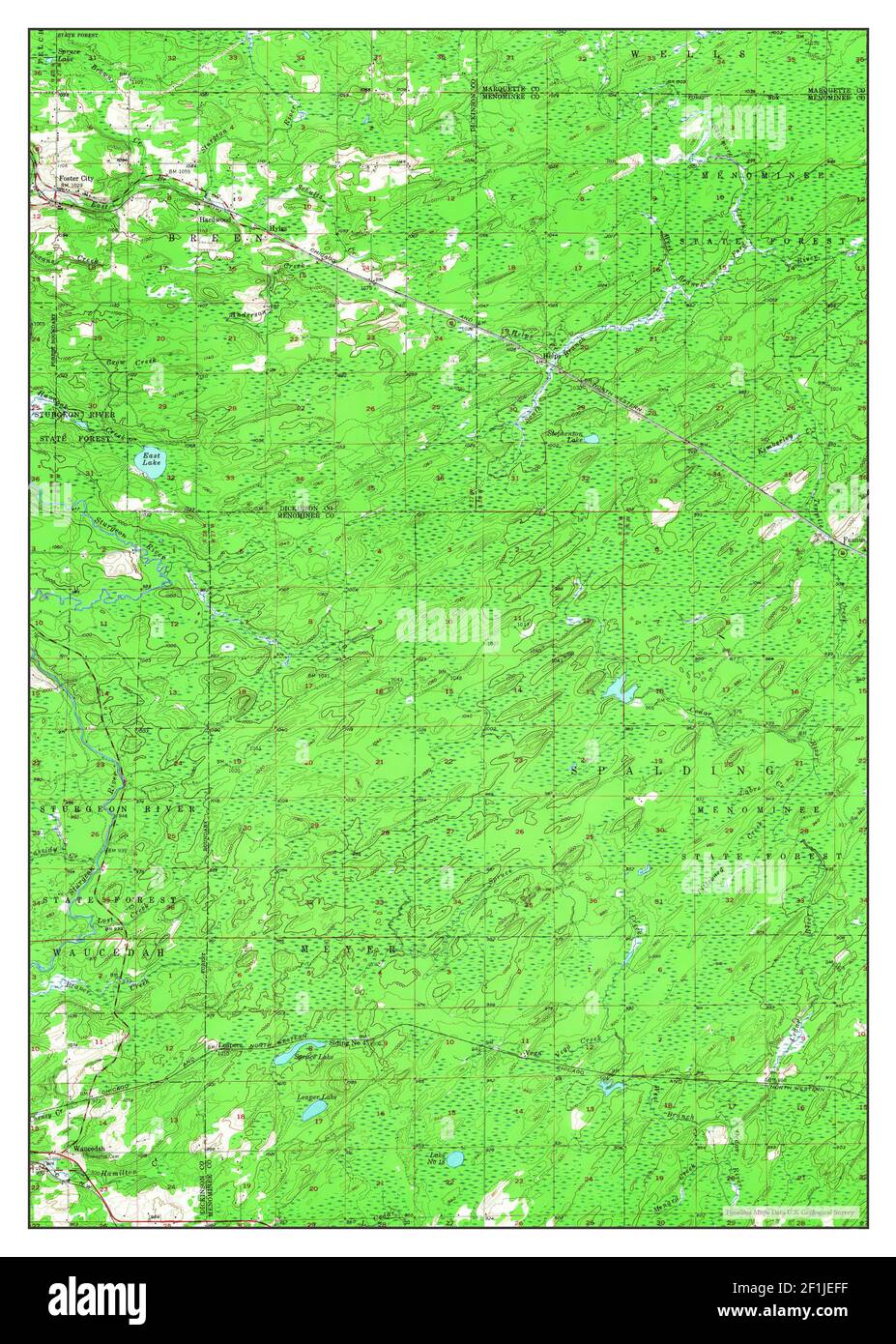Foster City, Michigan, map 1956, 1:62500, United States of America by ...