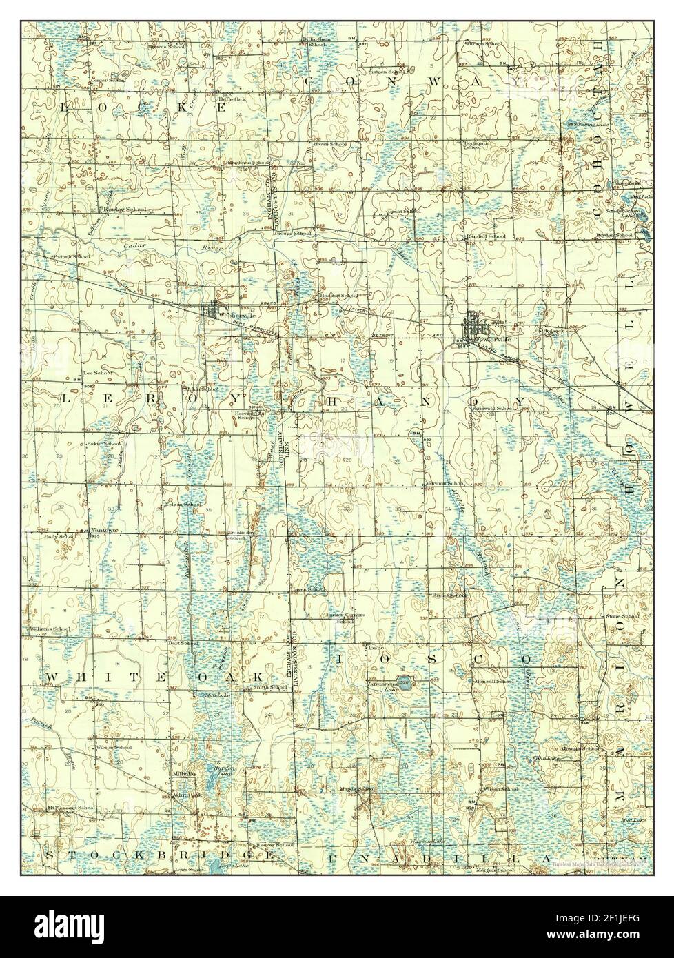 Map of fowlerville hi-res stock photography and images - Alamy