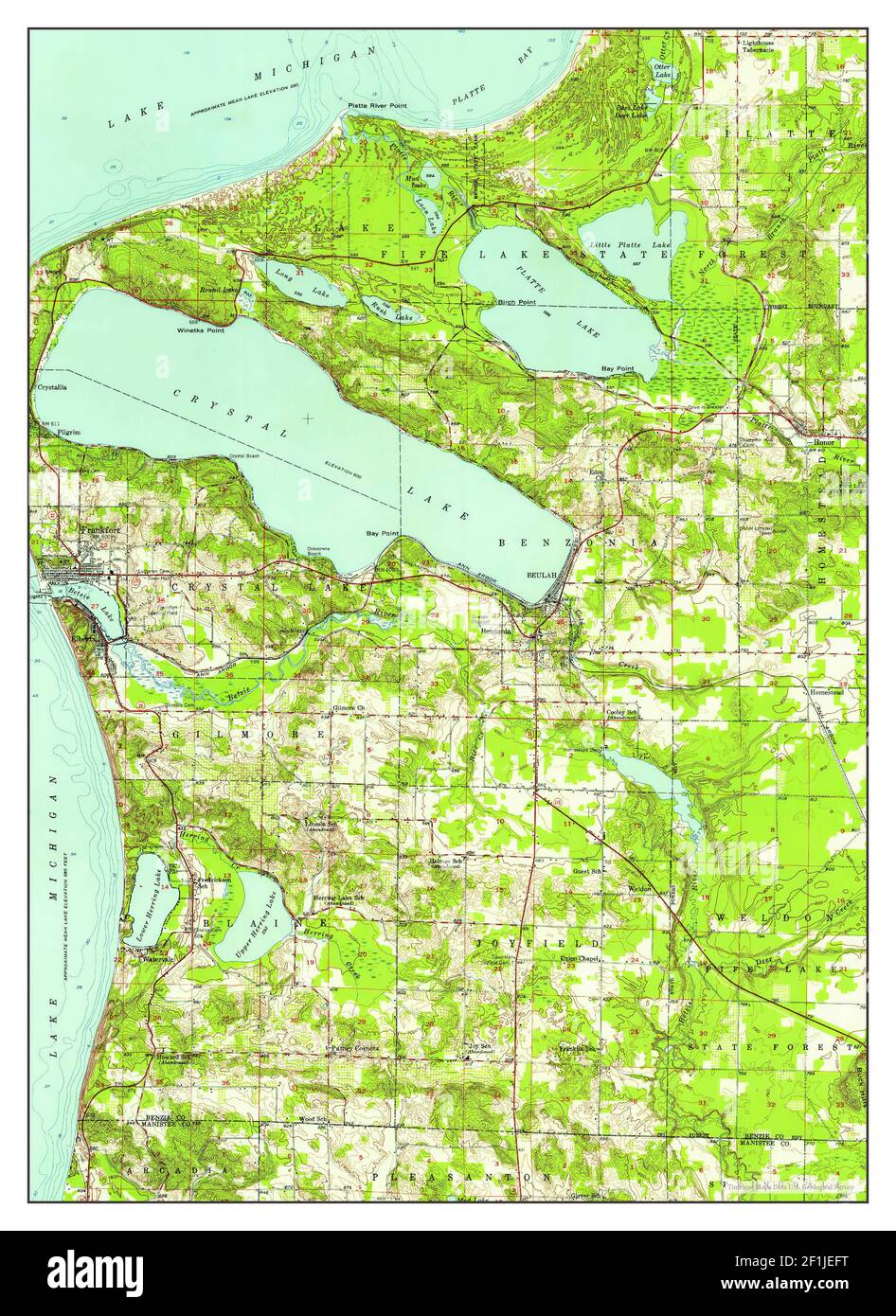 Frankfort, Michigan, map 1956, 1:62500, United States of America by ...