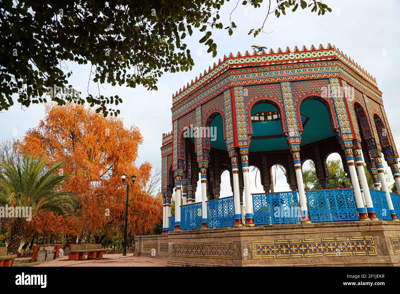 Kiosco Morisco in Arivechi, Sonora, Mexico. Replica of the Moorish ...