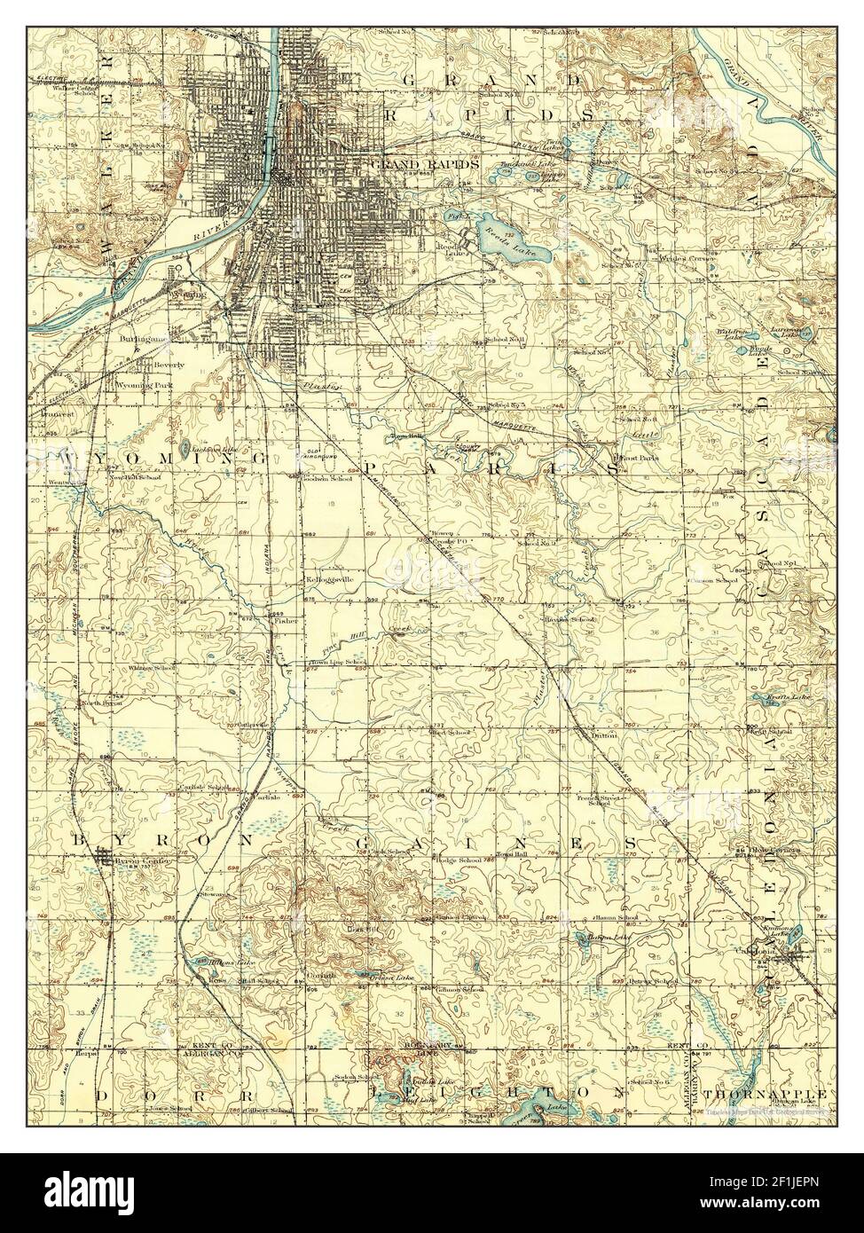 Grand rapids, michigan map High Resolution Stock Photography and Images ...