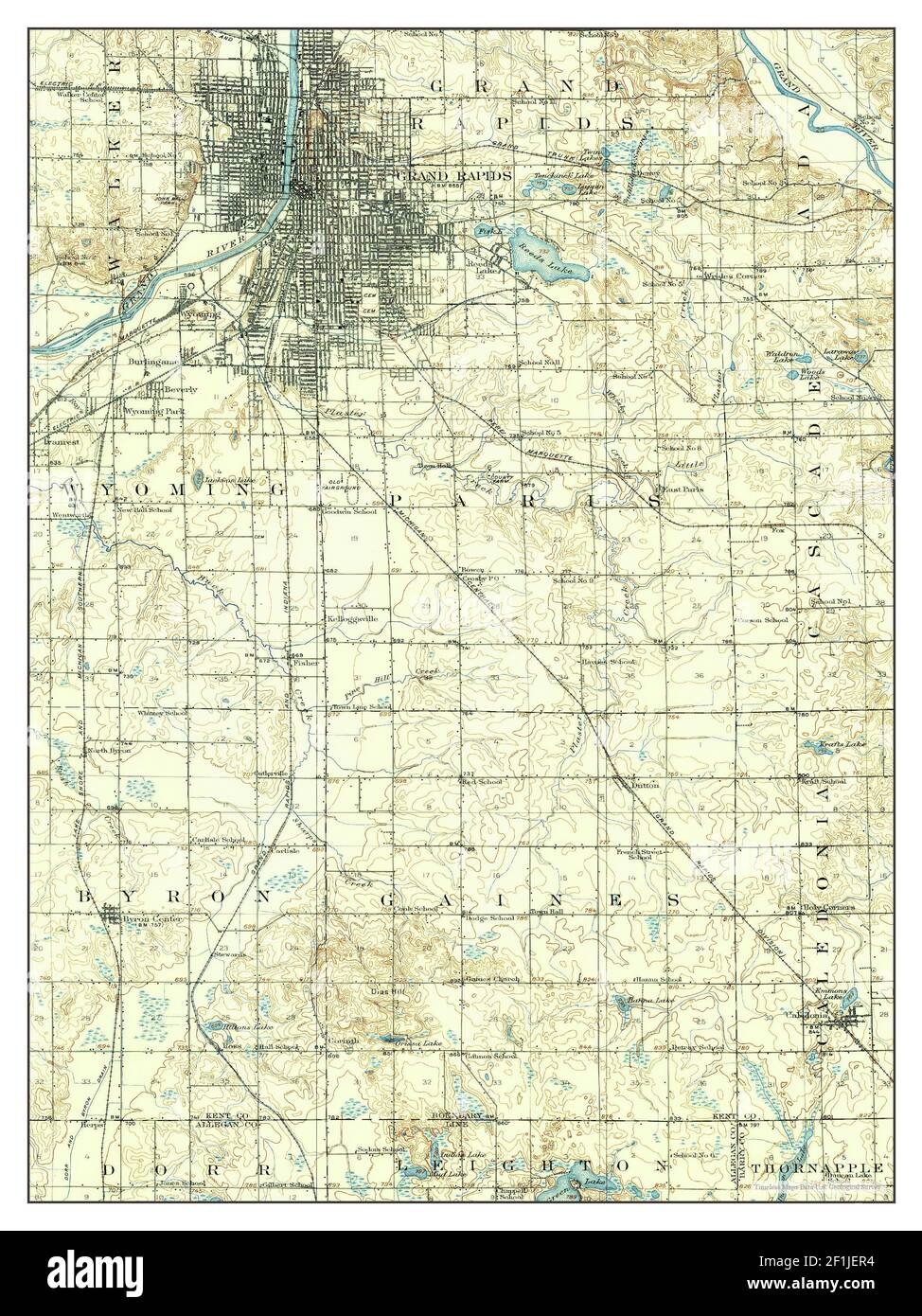 Grand rapids, michigan map High Resolution Stock Photography and Images ...