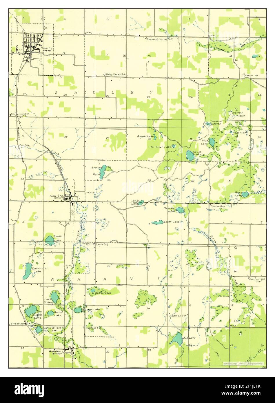 Map of hart michigan hi-res stock photography and images - Alamy