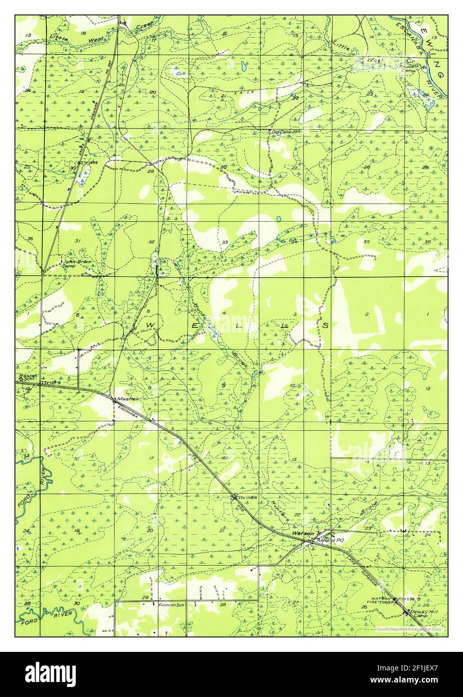 Helena SW, Michigan, map 1951, 1:31680, United States of America by ...