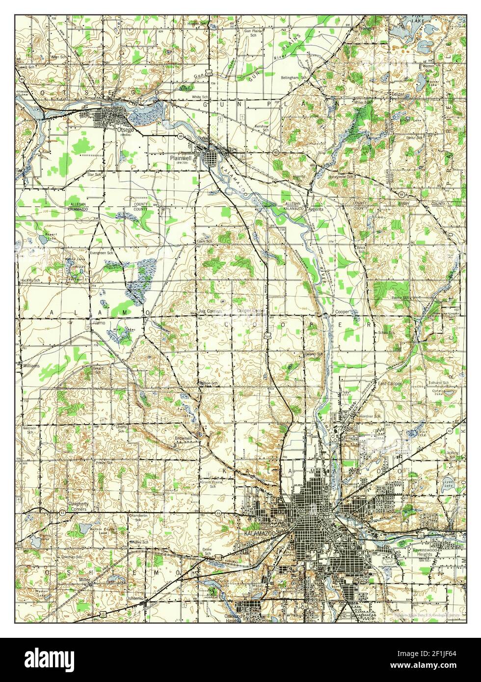 Map of kalamazoo hi-res stock photography and images - Alamy