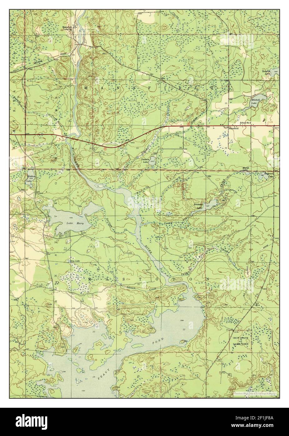 Lake Mary, Michigan, map 1947, 1:24000, United States of America by ...