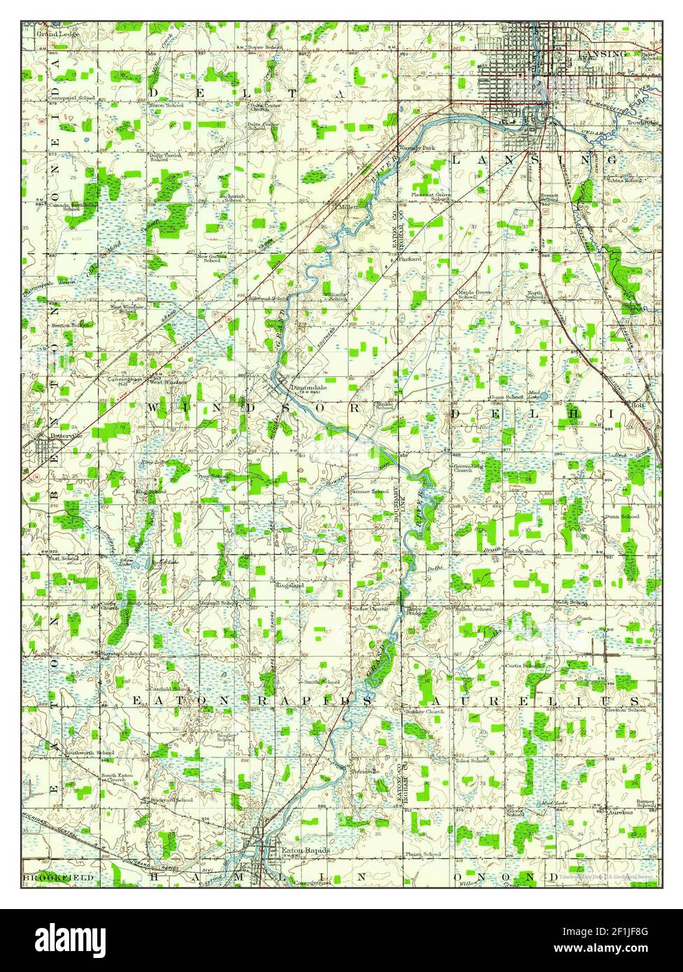 Lansing, Michigan, map 1910, 1:62500, United States of America by ...