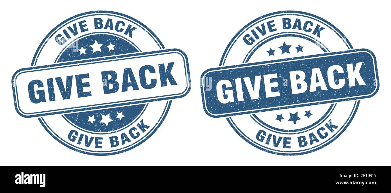 give back stamp. give back sign. round grunge label Stock Vector Image ...