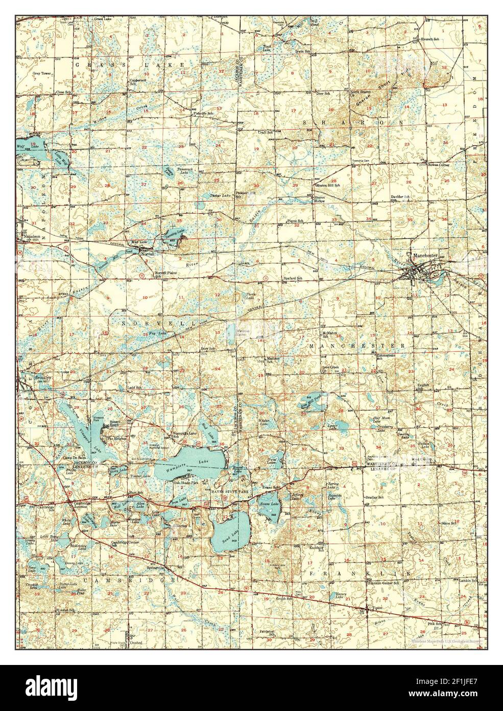 Manchester michigan map hi-res stock photography and images - Alamy