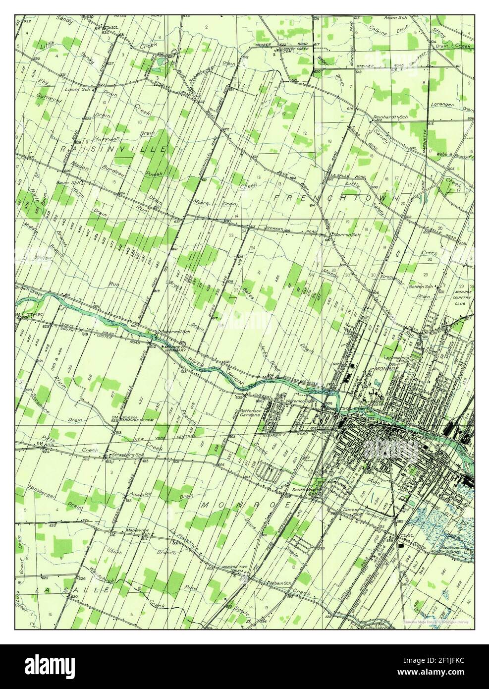 Monroe, Michigan, map 1927, 1:31680, United States of America by ...
