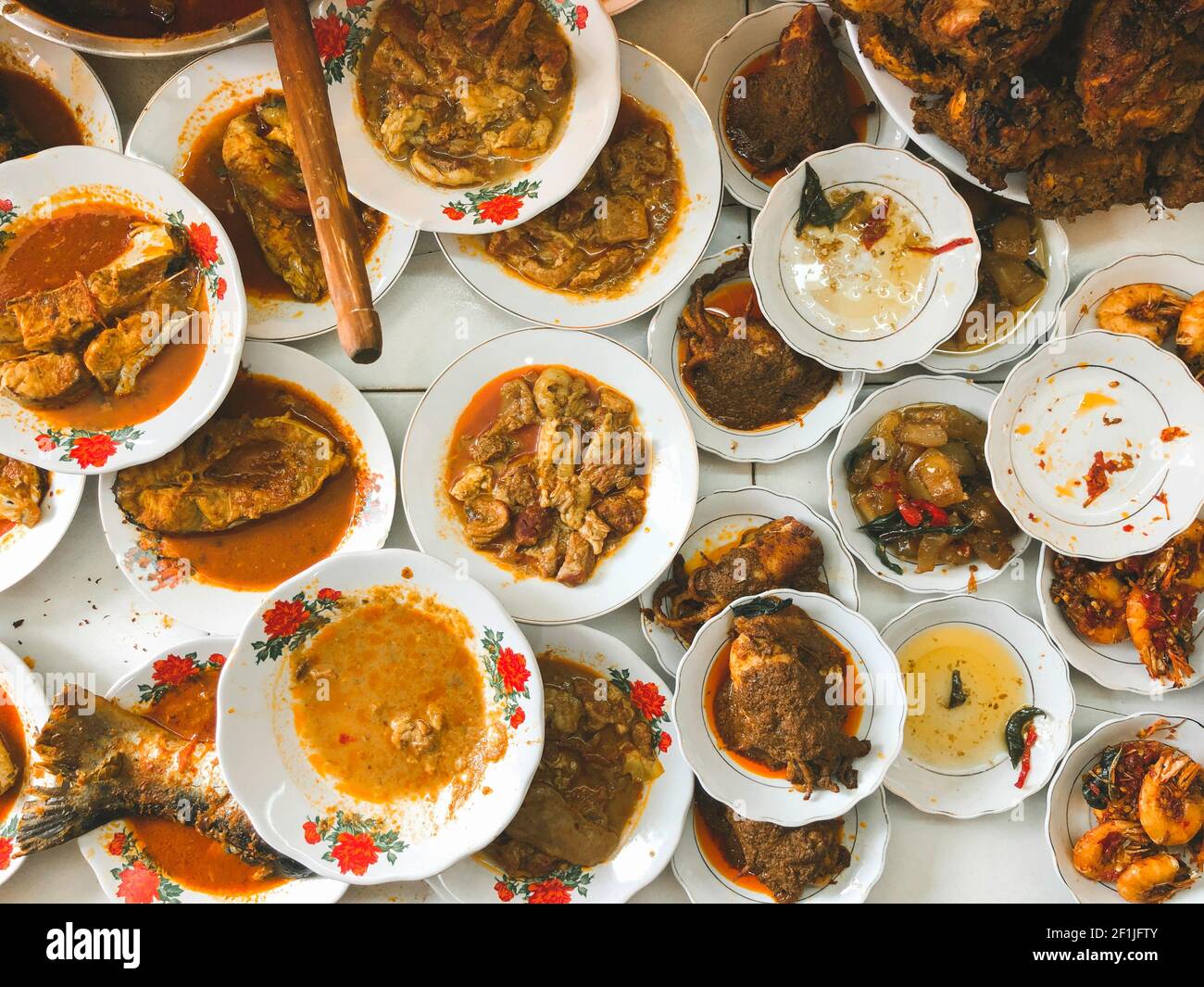 Variation dish of Nasi Padang or Padang rice curry one of the most ...