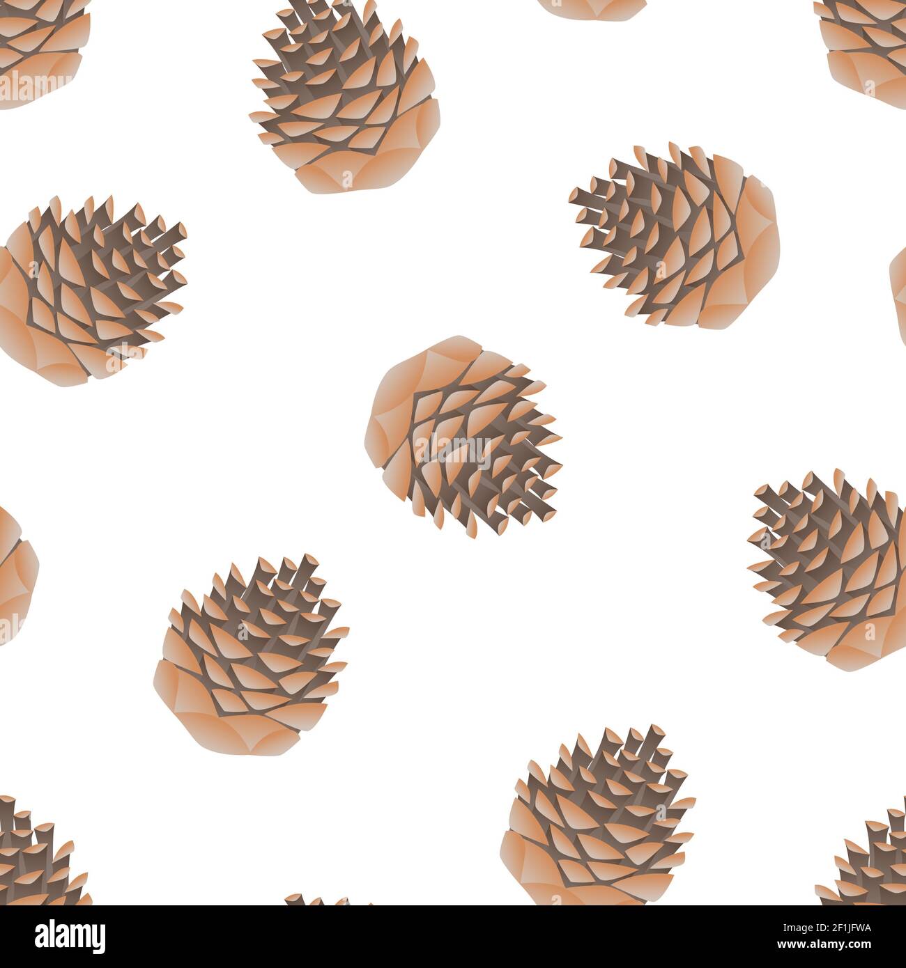 Seamless background with pine cones. Forest background with brown cones ...