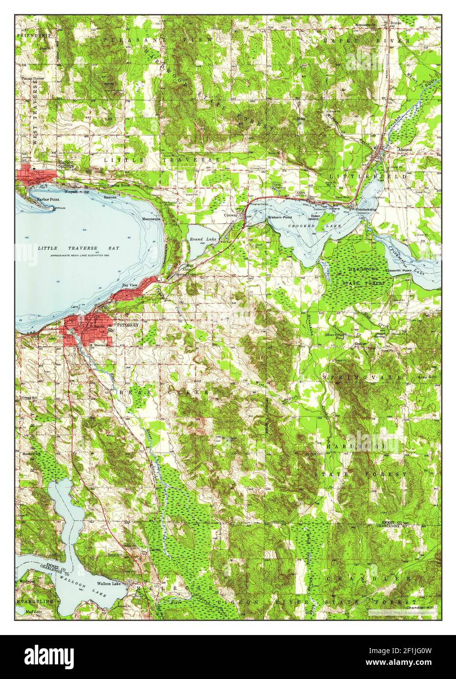 Map of petoskey michigan hi-res stock photography and images - Alamy