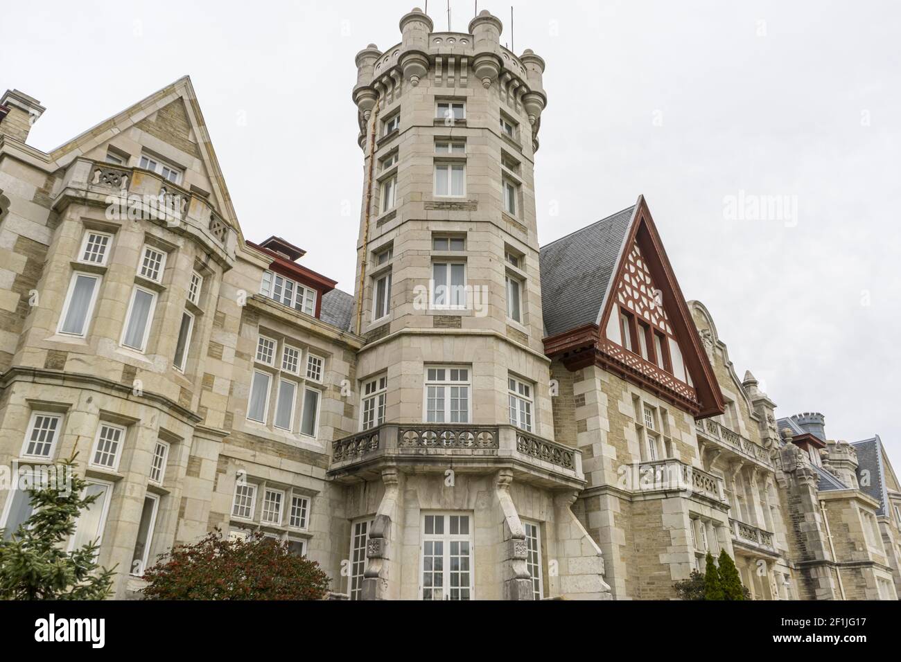 Palacio de la Magdalena in the city of Santander, north of Spain ...